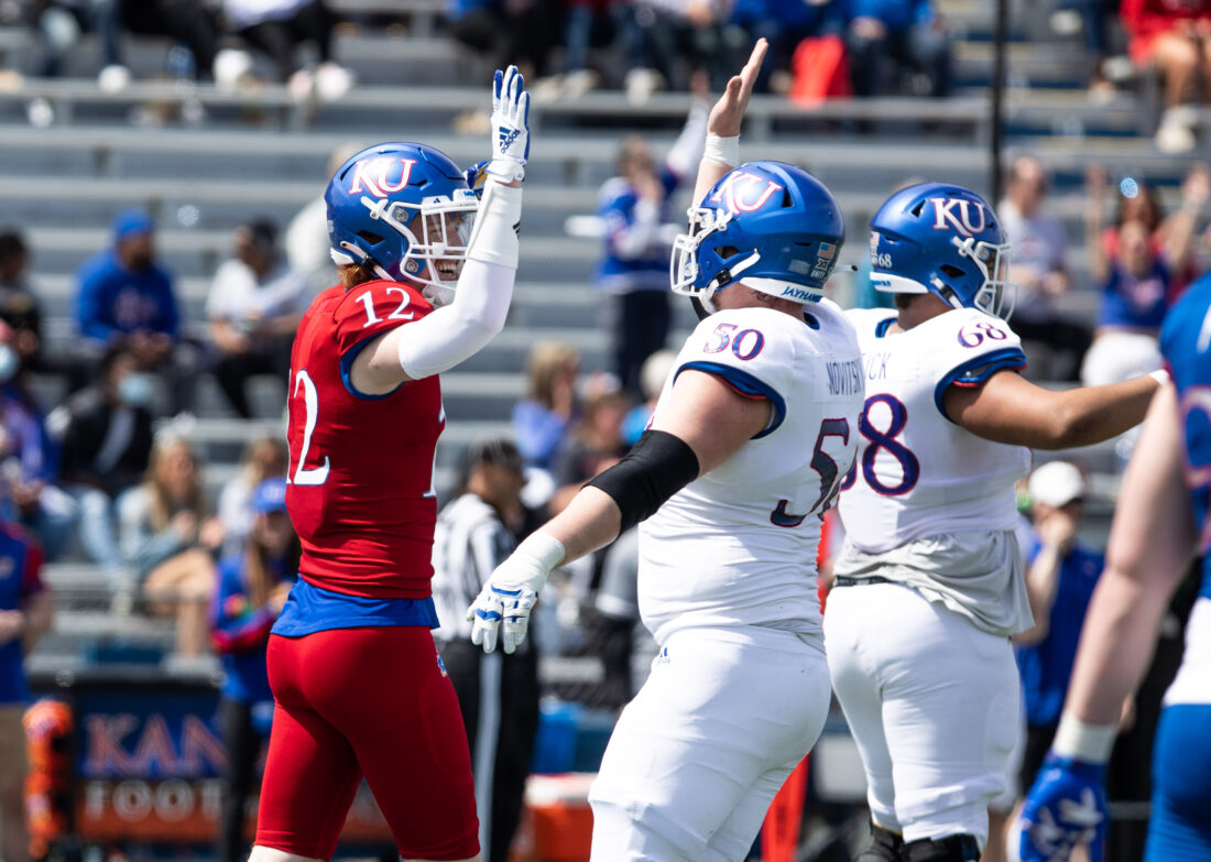 Teahan touchdown pass wows crowd, KU football players at annual spring ...